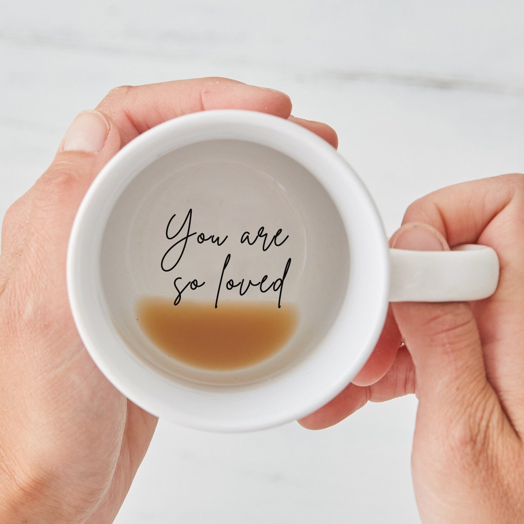 You Are so Loved Hidden Message Mug, British Handprinted Ceramic Mug - Etsy