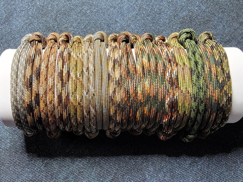 Camouflage Paracord Bracelets for Men - Adjustable Rope Bracelets ...