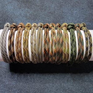 Camouflage Paracord Bracelets for Men - Adjustable Rope Bracelets ...