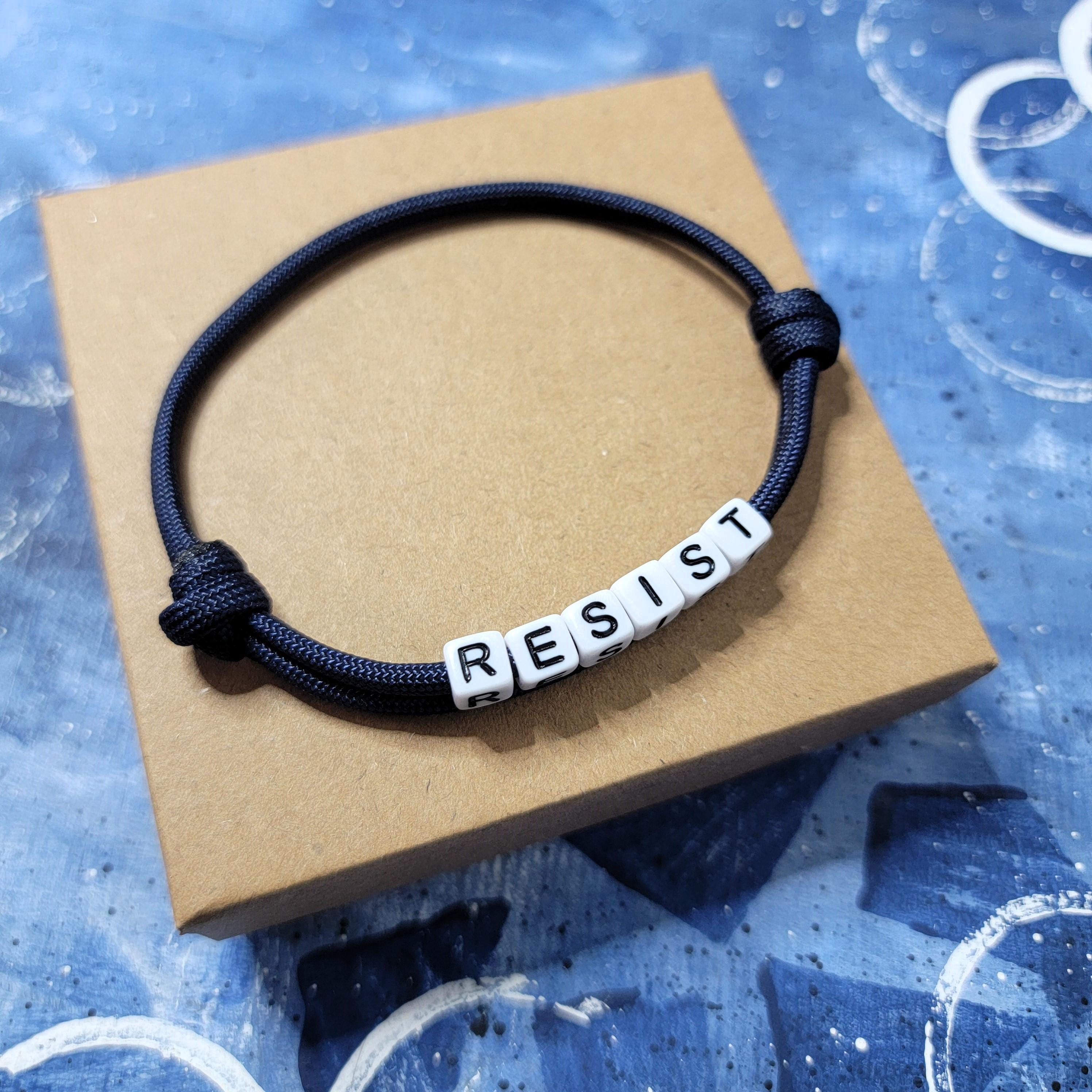 Custom RESIST Bracelet: Anti-trump Jewelry, Democrat Liberal Gift - Etsy