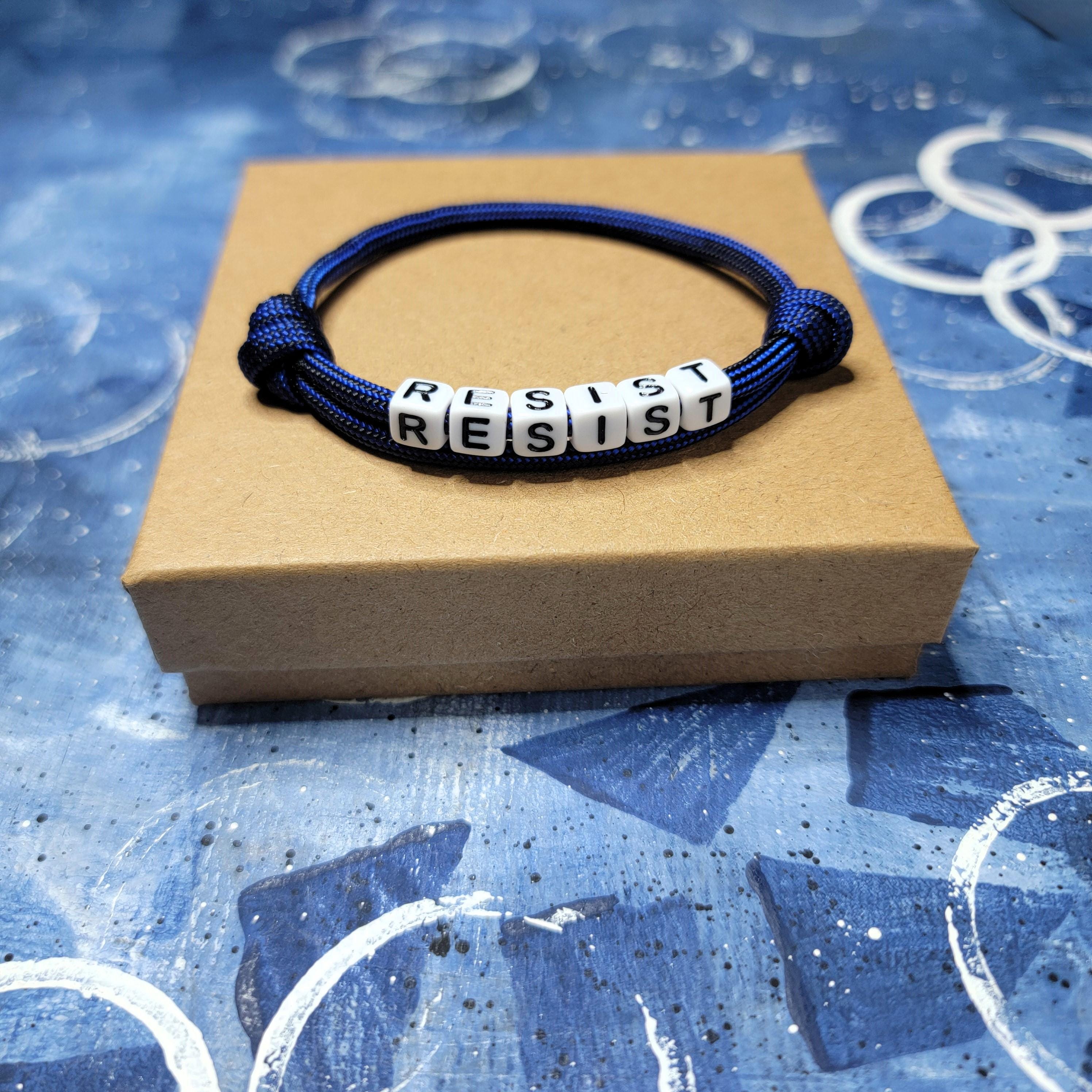 Blue RESIST Bracelet - Not Going Back - Not Giving up - Democrat ...