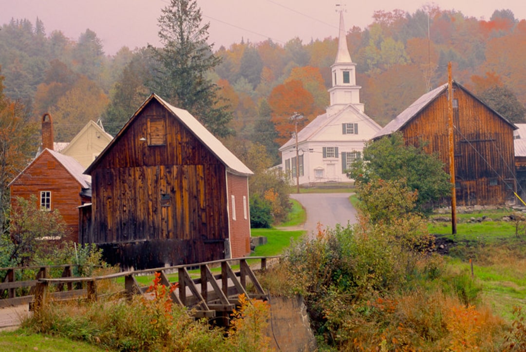 Fall Foliage Photo, Rural Vermont Photo, Fall Scenic Picture, Vermont ...