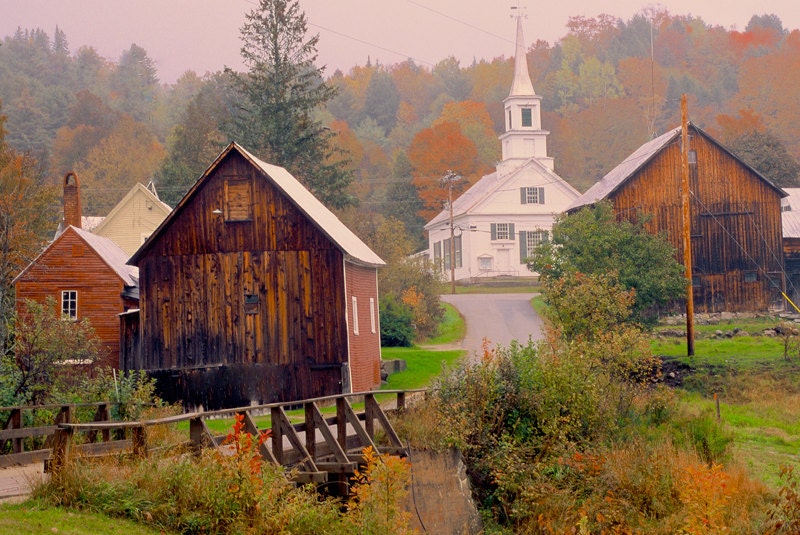Fall Foliage Photo, Rural Vermont Photo, Fall Scenic Picture, Vermont ...