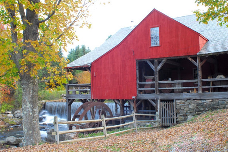 Weston VT. Grist Mill Vermont Artifacts Autumn in Vermont | Etsy