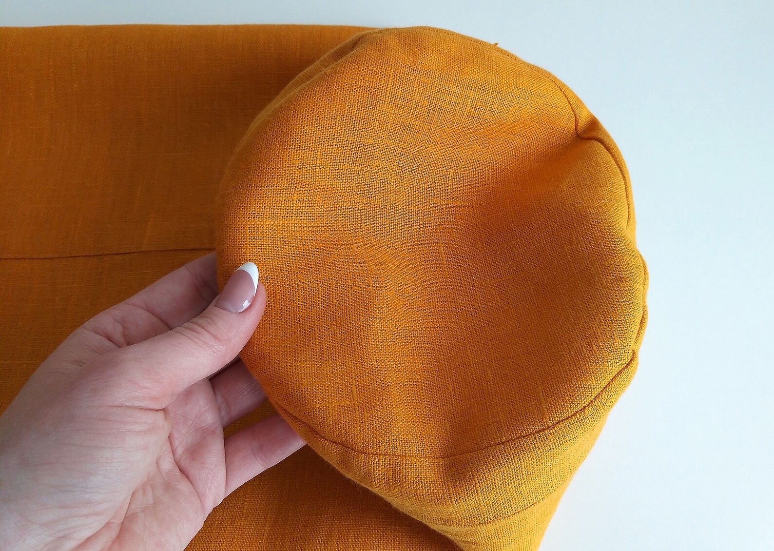 Bolster Linen Case With Zipper. Neckroll Linen Zip-off Cover. Zippered ...