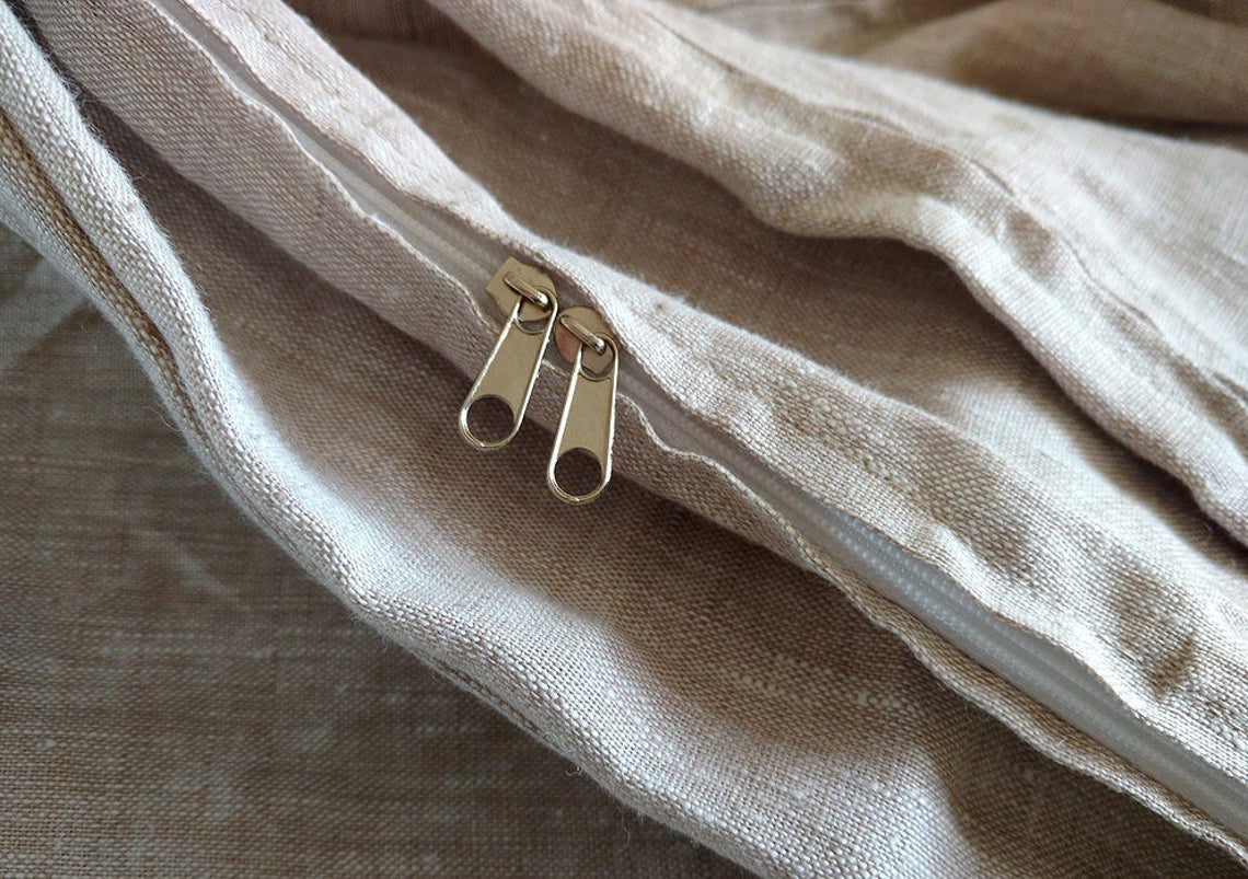 Twinsinglecustom Linen Mattress Cover With Long Zipper. - Etsy