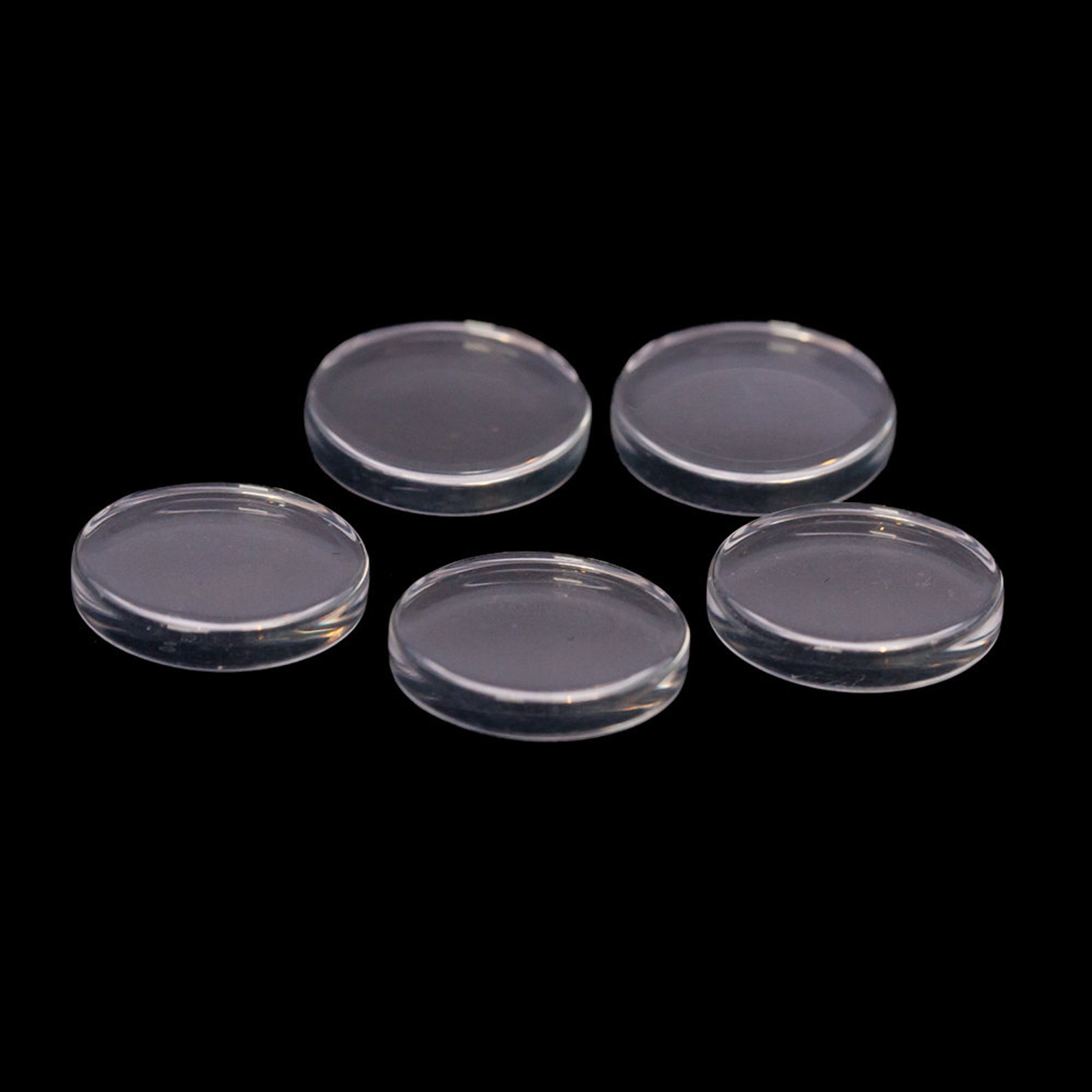 20x 18mm Circular Round Clear Flat Glass Disc Cabochons - Etsy