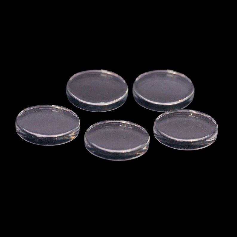 20x 18mm Circular Round Clear Flat Glass Disc Cabochons - Etsy