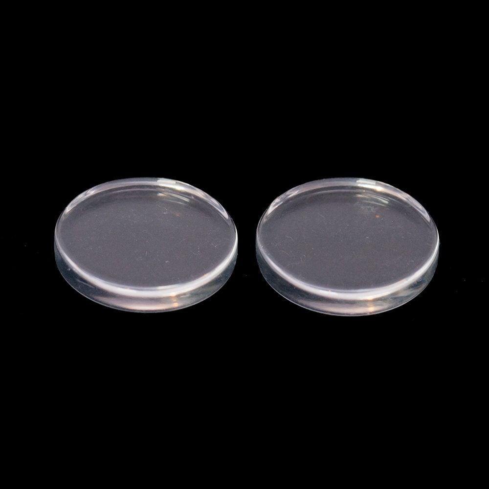 50x 18mm Circular Round Clear Flat Glass Disc Cabochons - Etsy