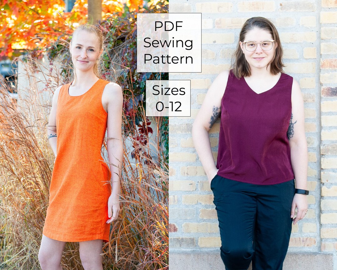 HOWE Dress and Top Sewing Pattern PDF Pattern for Beginners - Etsy