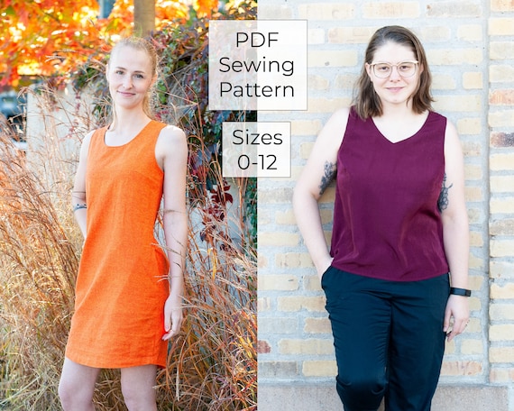 HOWE Dress and Top Sewing Pattern PDF Pattern for Beginners | Etsy