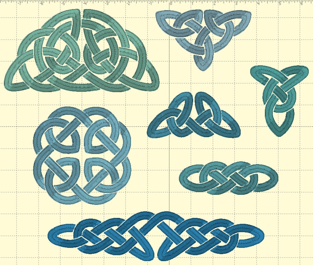 Celtic Knot Bundle 1 (in 3 Sizes) - Embroidery - Irish Dance - Etsy