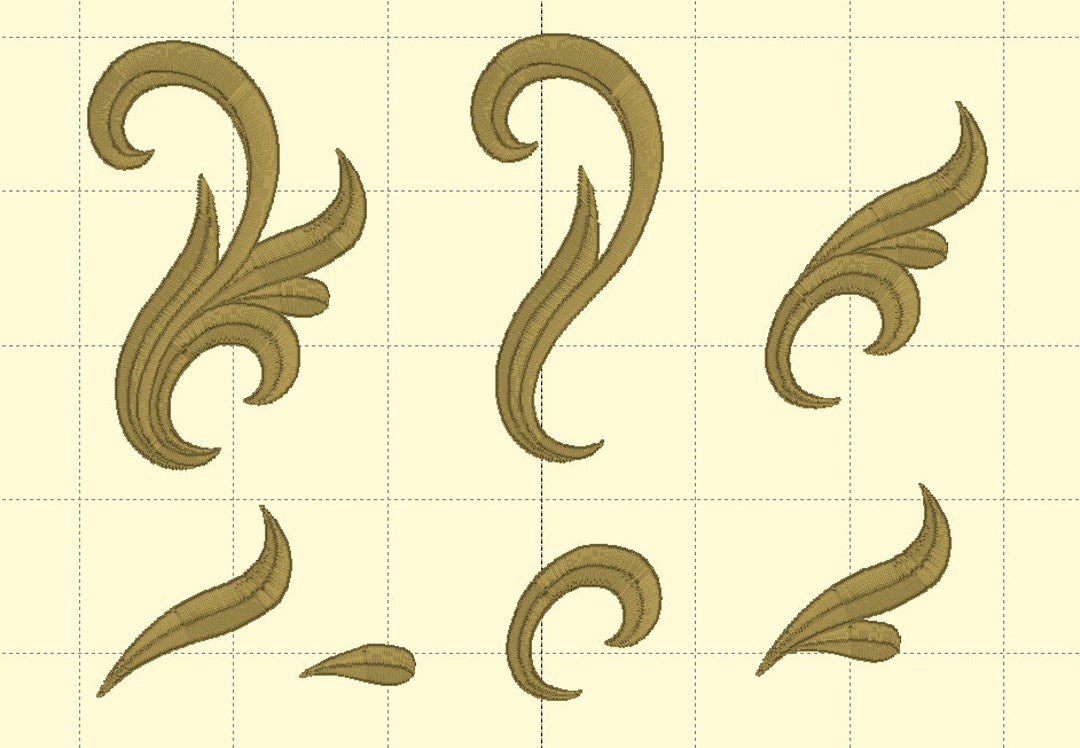 Flourish 1 (in 2 Sizes) - Irish Dance Embroidery - Etsy