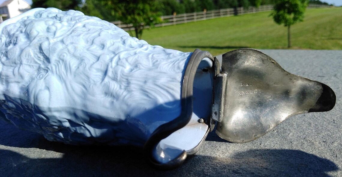 Antique Victorian T Booth (hanley) Pewter Mounted Stoneware Ivy Tree ...