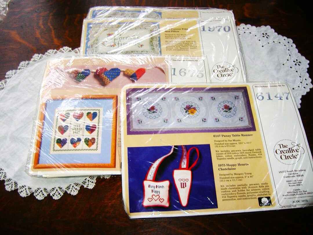 2 Vintage the Creative Circle Kit • Initial, Heart, Pansy • Your Choice ...