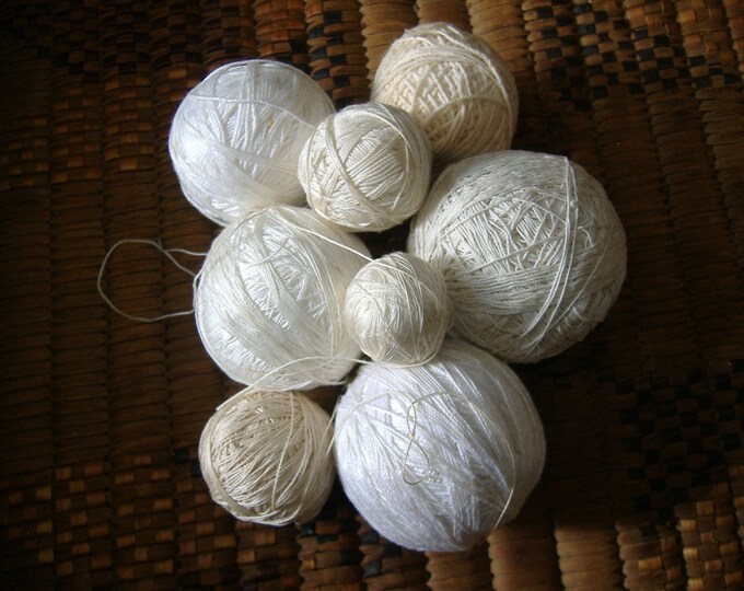 Vintage off White Thread Balls • Crochet Cotton Lot - Etsy