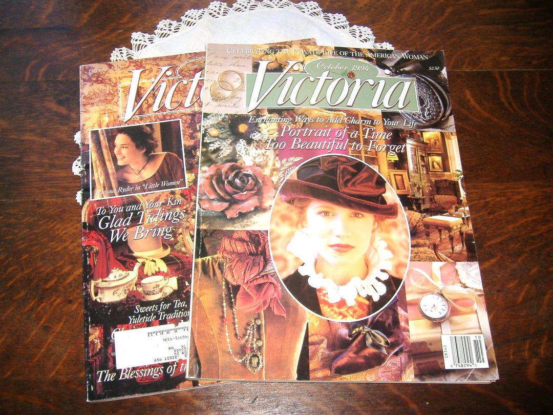2 Vintage 1994 VICTORIA MAGAZINE Back Issues, October and December - Etsy