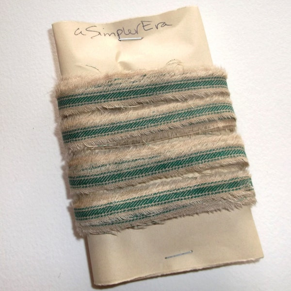 Ticking Stripe Hand Torn Ribbons - Etsy