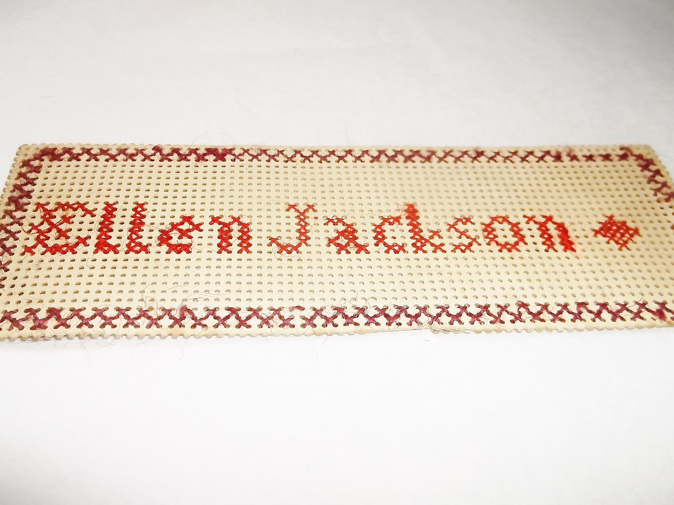 Antique Paper Punch Sampler ELLEN JACKSON Hand Stitched - Etsy