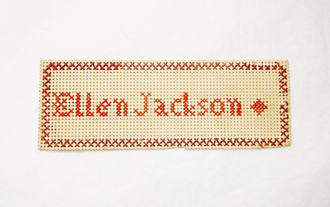 Antique Paper Punch Sampler ELLEN JACKSON Hand Stitched - Etsy