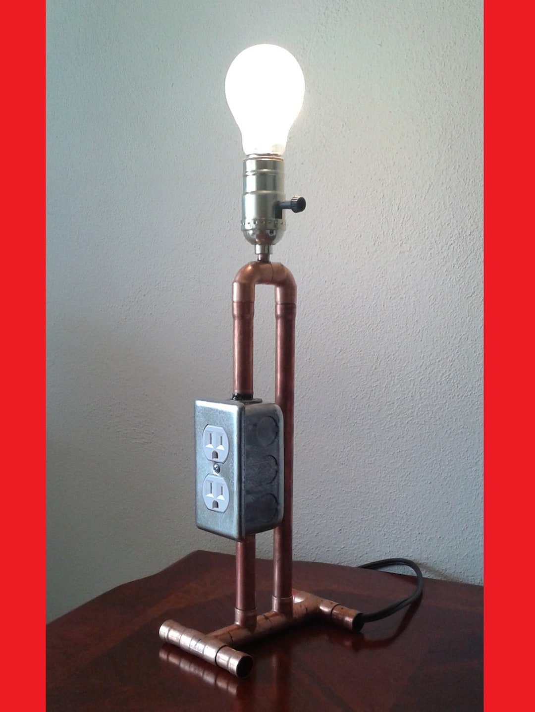 Multipurpose Copper Pipe Lamp "the Tower of Power" - Etsy