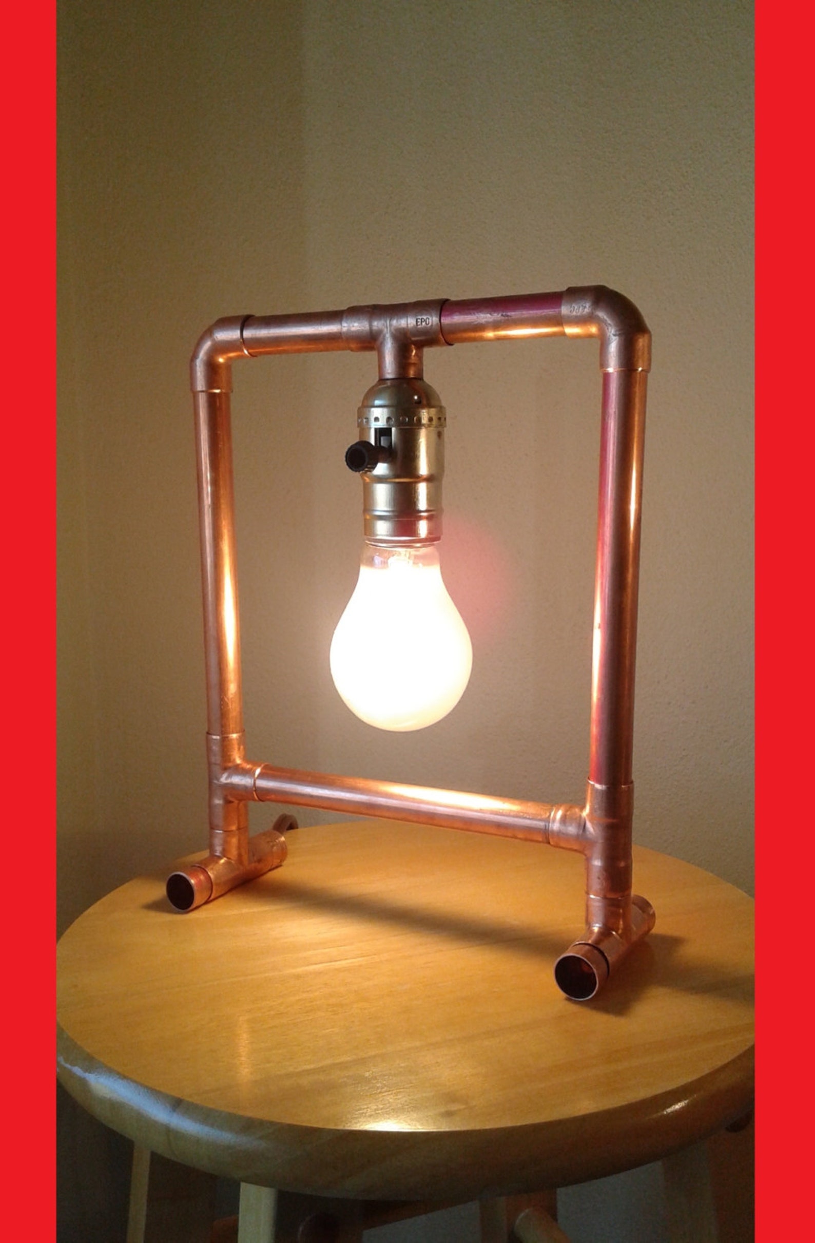 Copper Pipe Lamp "the Frame" - Etsy