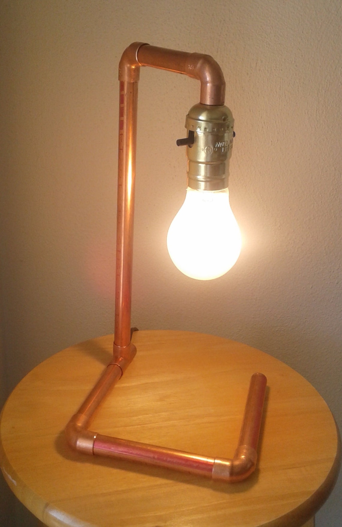 Copper Pipe Lamp "the Crane" - Etsy