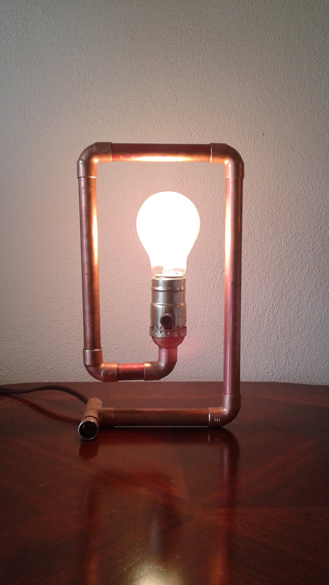 Copper Pipe Lamp "the Spiral" - Etsy