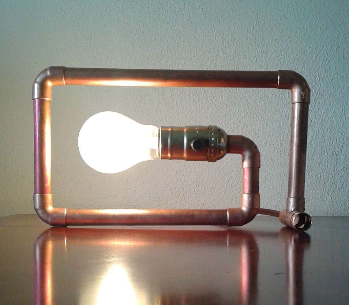 Copper Pipe Lamp "the Spiral" - Etsy