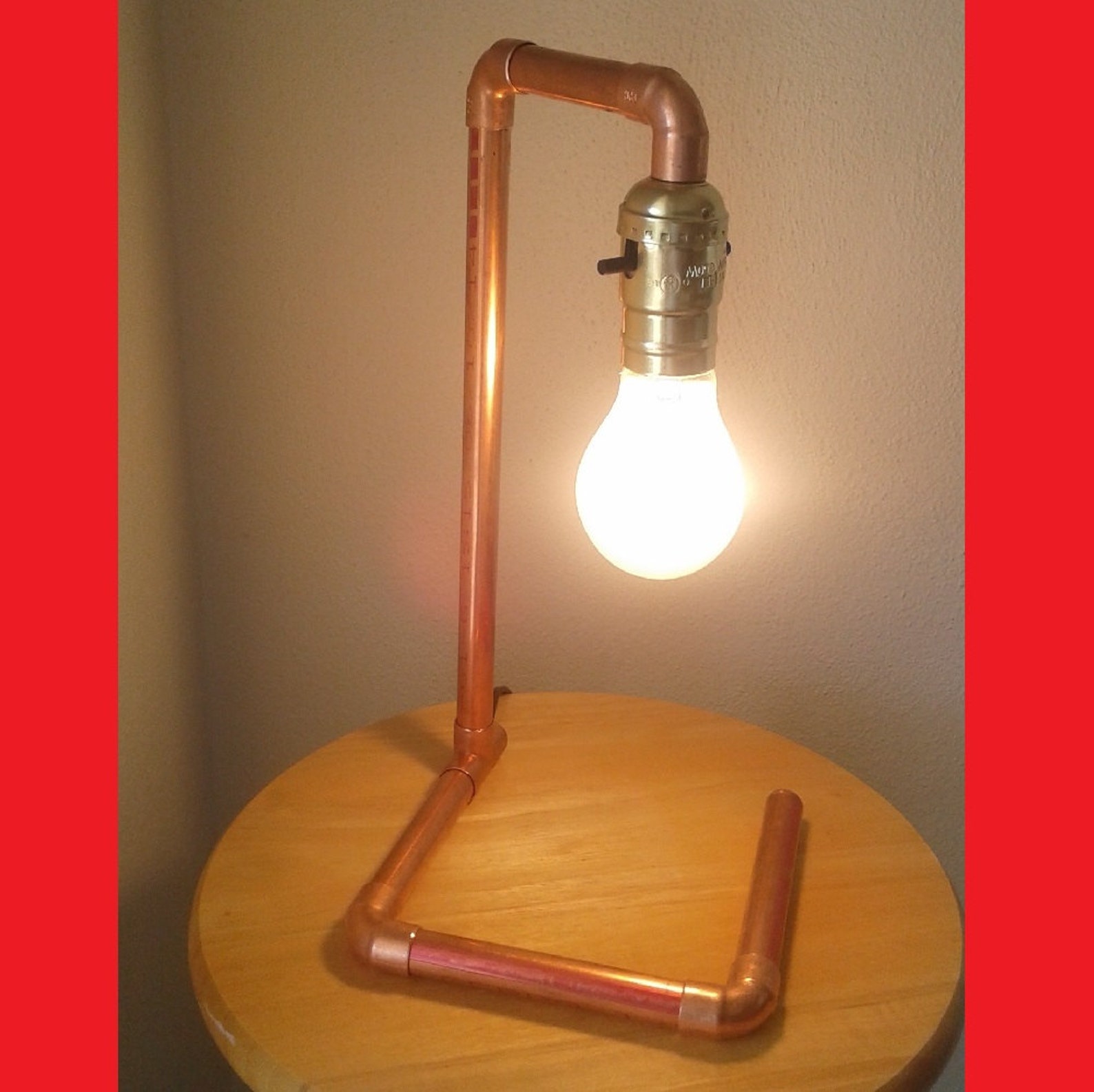 Copper Pipe Lamp "the Crane" - Etsy