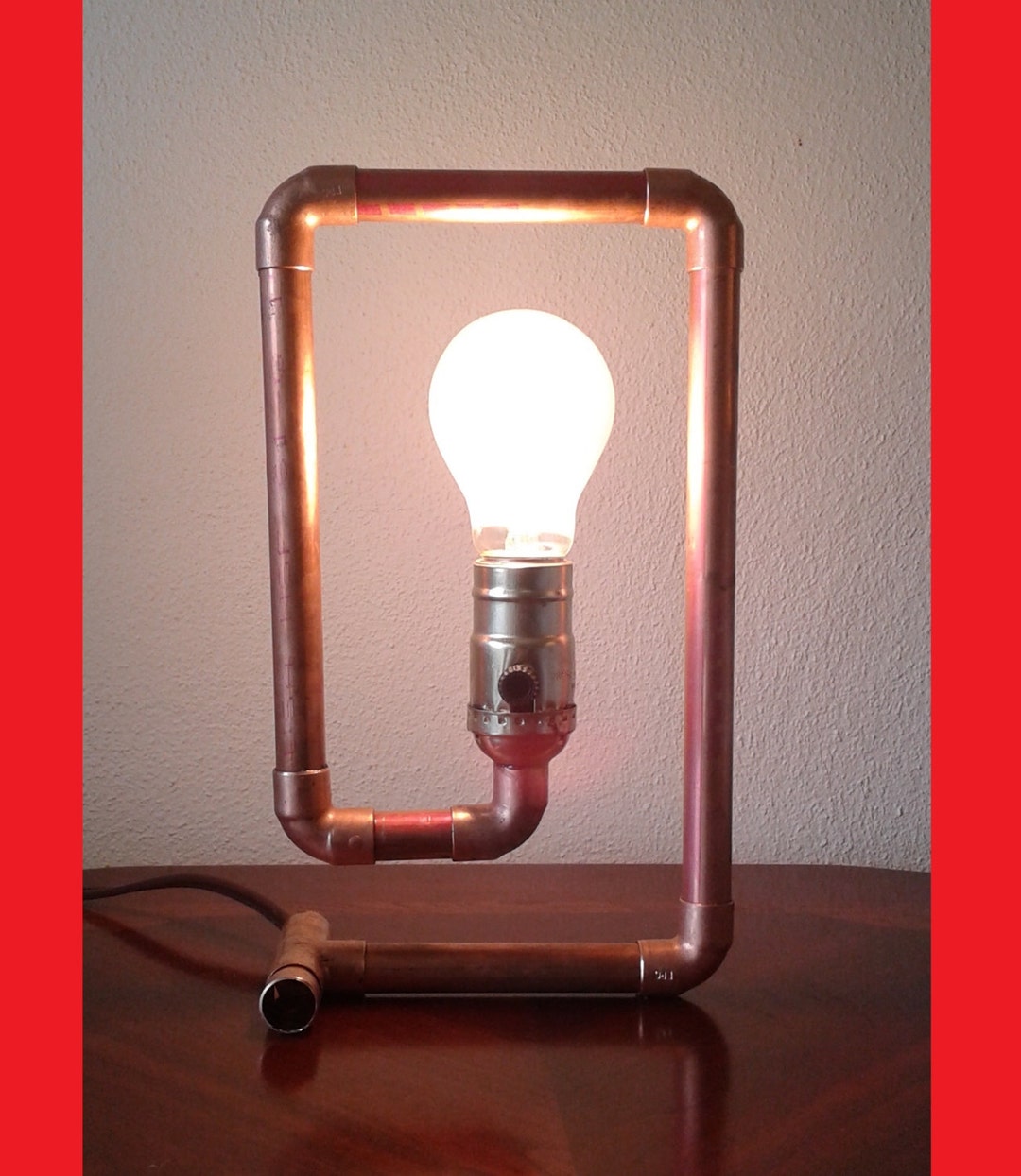 Copper Pipe Lamp "the Spiral" - Etsy