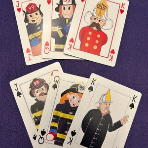 Firefighter Poker Chip Set: Custom Playing Cards, Leatherette Case - Etsy