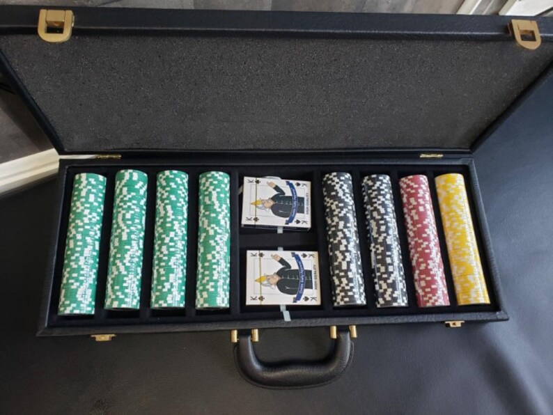 Firefighter Poker Chip Set: Custom Playing Cards, Leatherette Case - Etsy