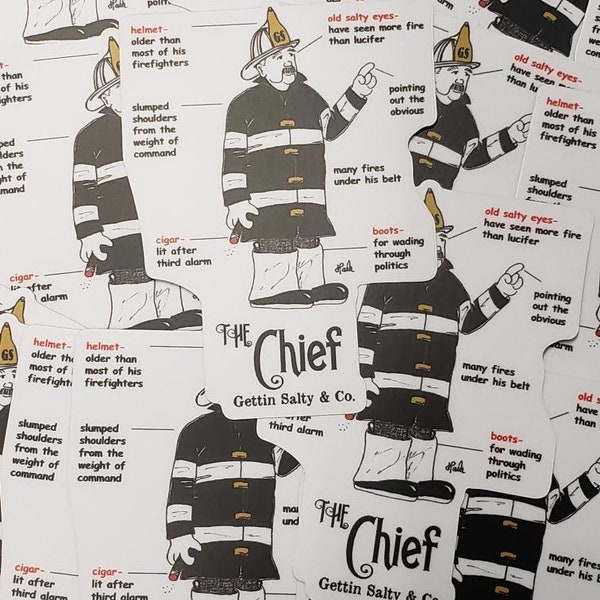 Fire Chief Stickers - Etsy