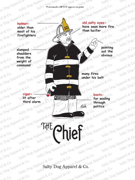 The Chief Firefighter Print Artwork - Etsy