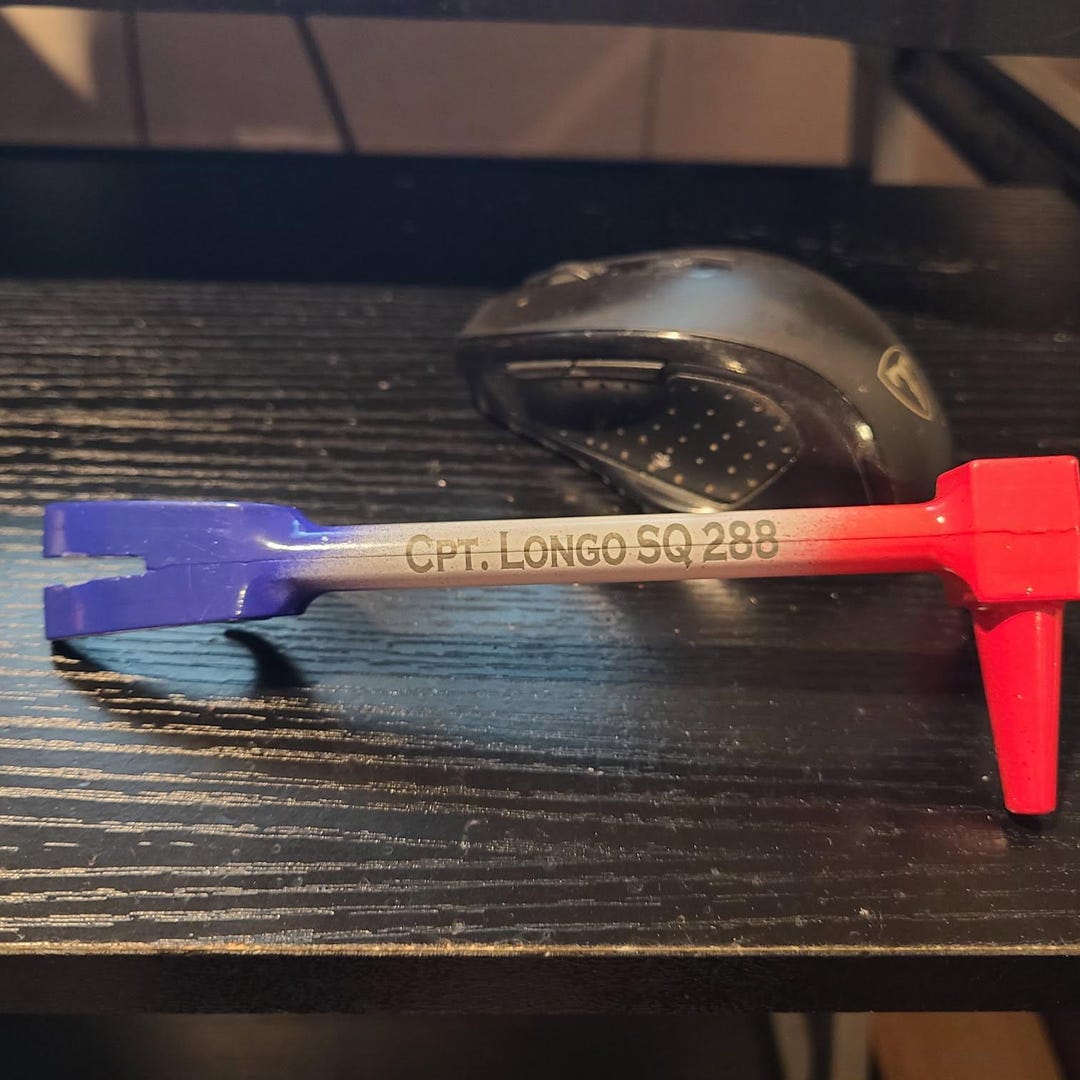 Custom Engraved Red White & Blue Halligan Bottle Opener - Firefighter ...