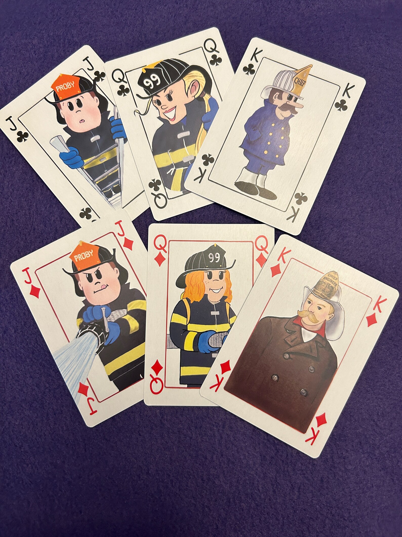 Firefighter Poker Chip Set: Custom Playing Cards, Leatherette Case - Etsy