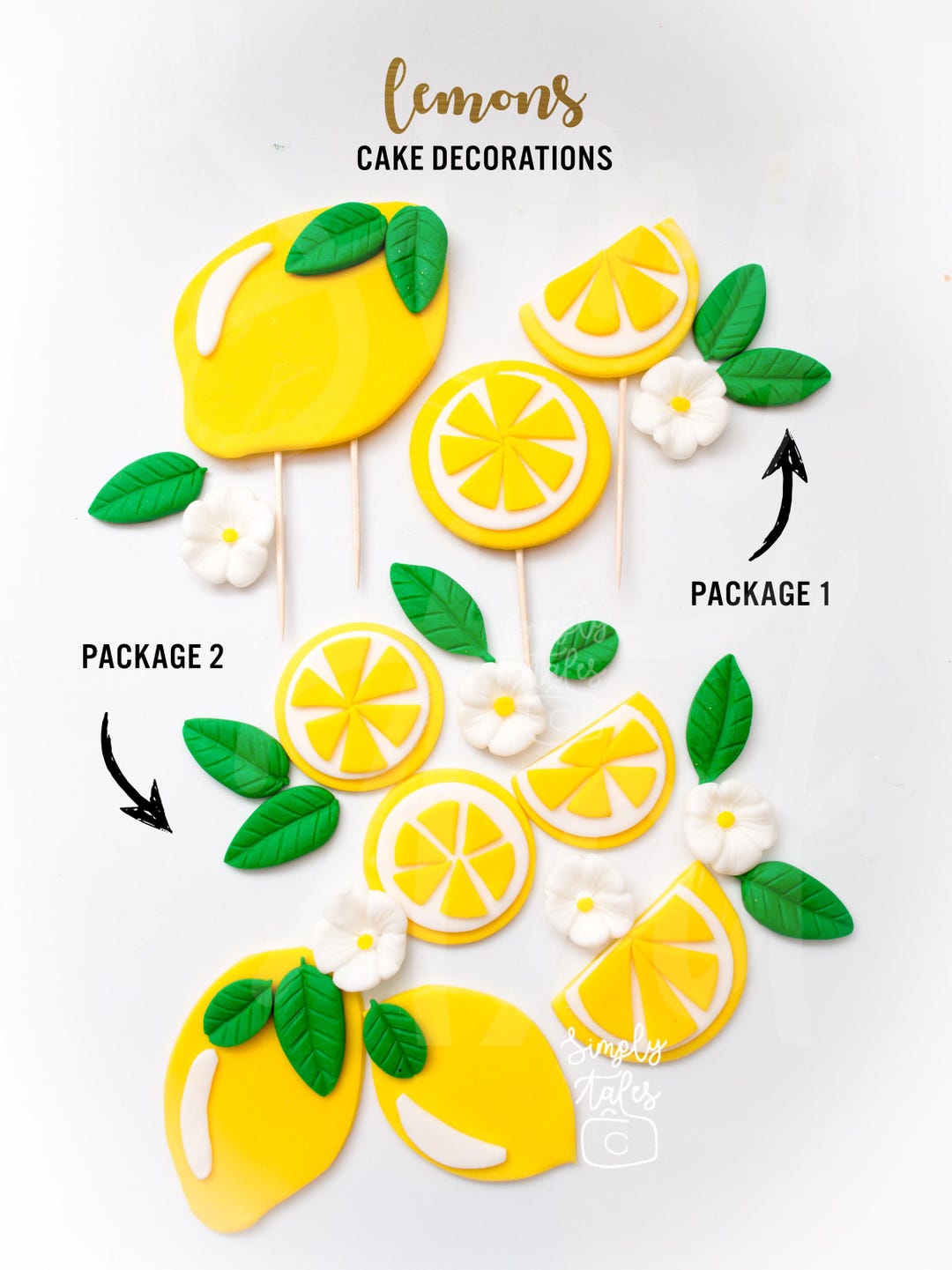 1 Set Zesty Lemon Edible Cake Topper, Tropical Party, Summer ...