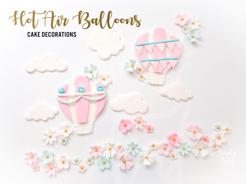 24 Pcs Edible Airplane Cloud Cake Cupcake Toppers, Boy Birthday Party ...