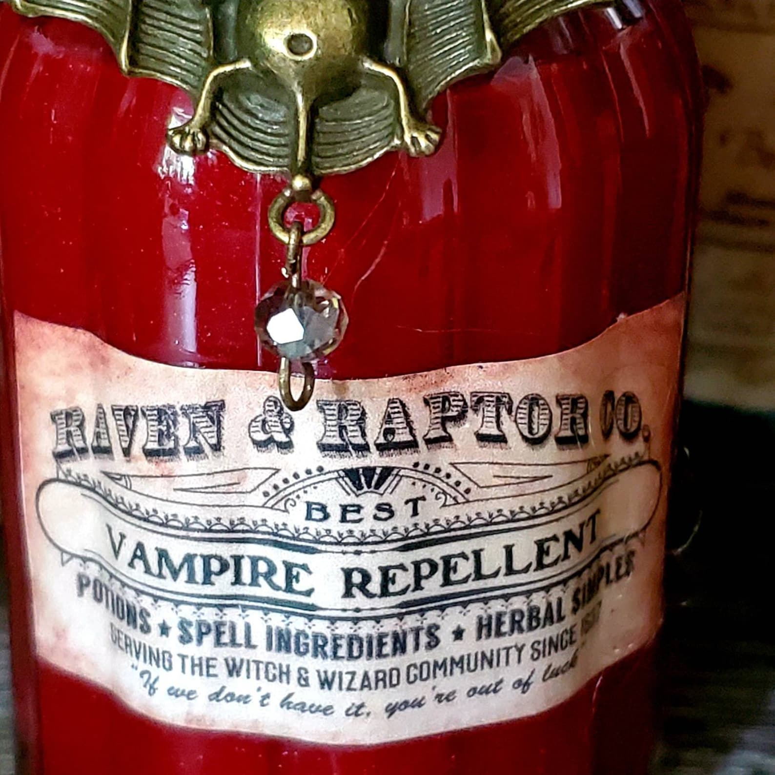 Vampire Repellent Potion Bottle Halloween Party Decor | Etsy