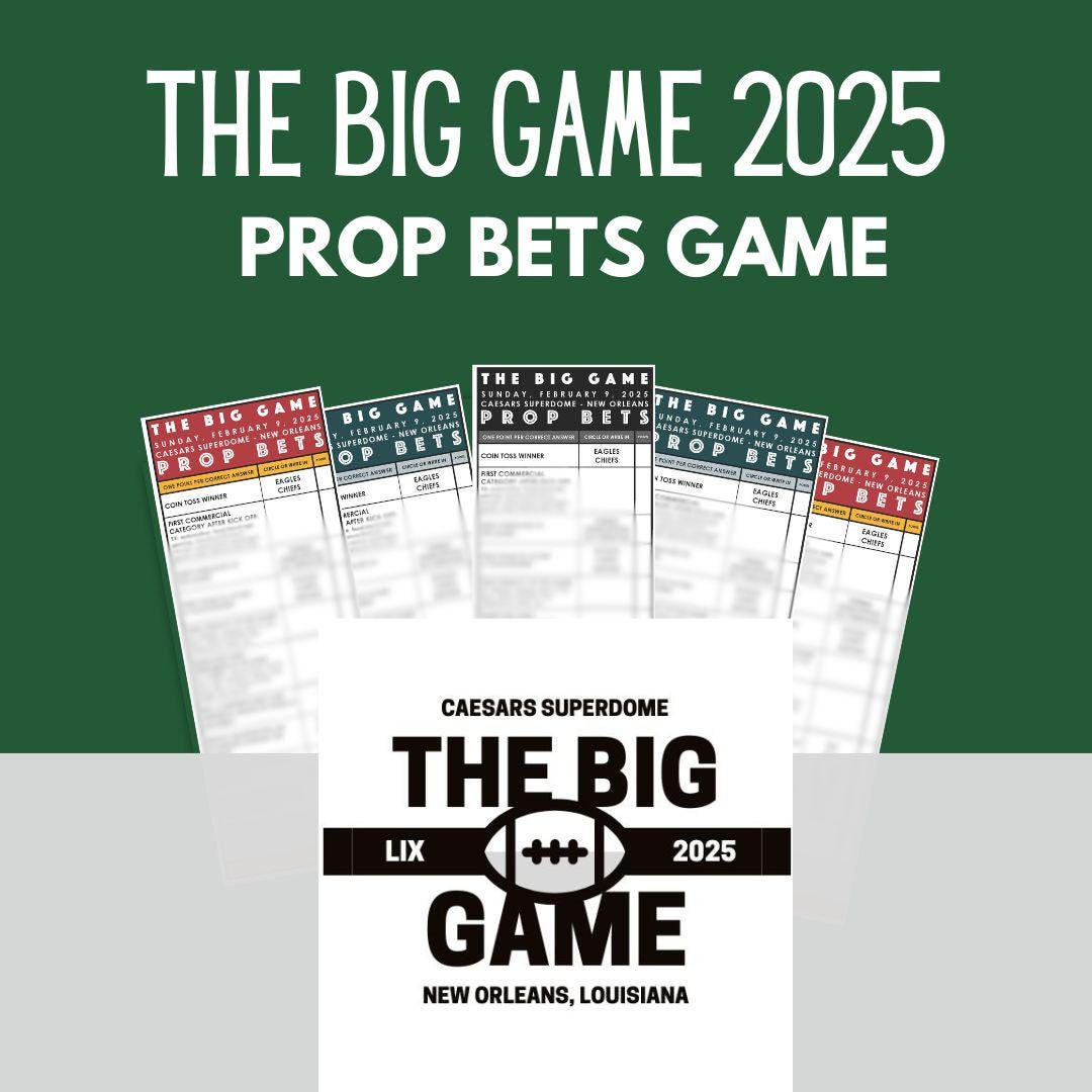 2025 Super FUN Football PARTY GAME / the Big Game Predictions / Prop ...