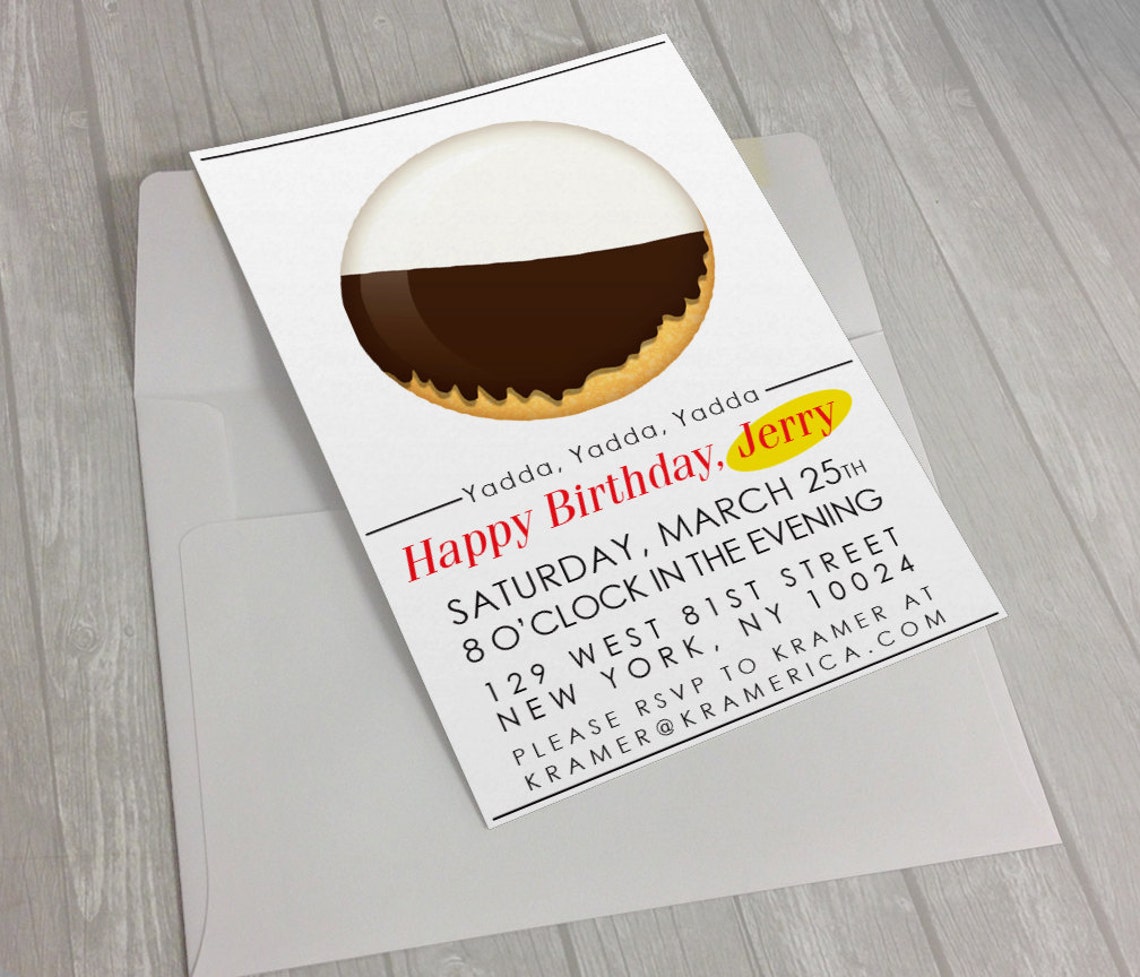 Seinfeld Party Invitation // Seinfeld Theme Party // Custom Invitation ...