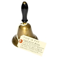 Antique Brass and Wood Handheld School Bell, 6" - Etsy
