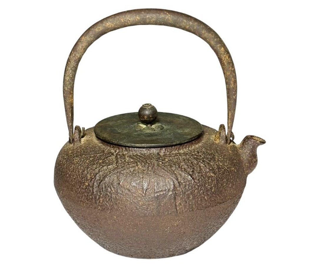 Antique Japanese Tetsubin Iron Signed Tea Kettle With Bronze Lid - Etsy