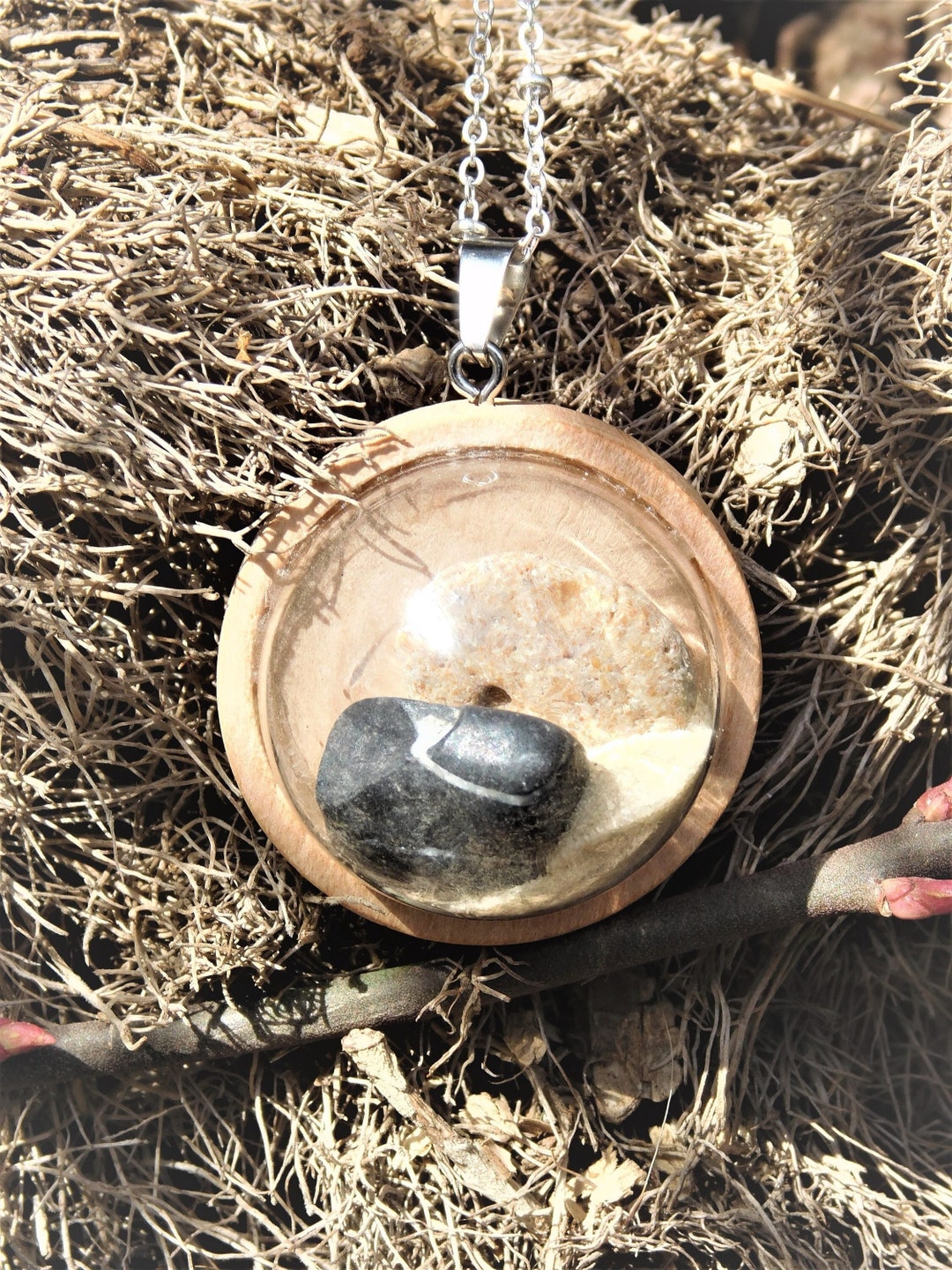 Handmade Magical "beach Love" Hag/ Holey- Wishing Stone- Globe- Beach ...