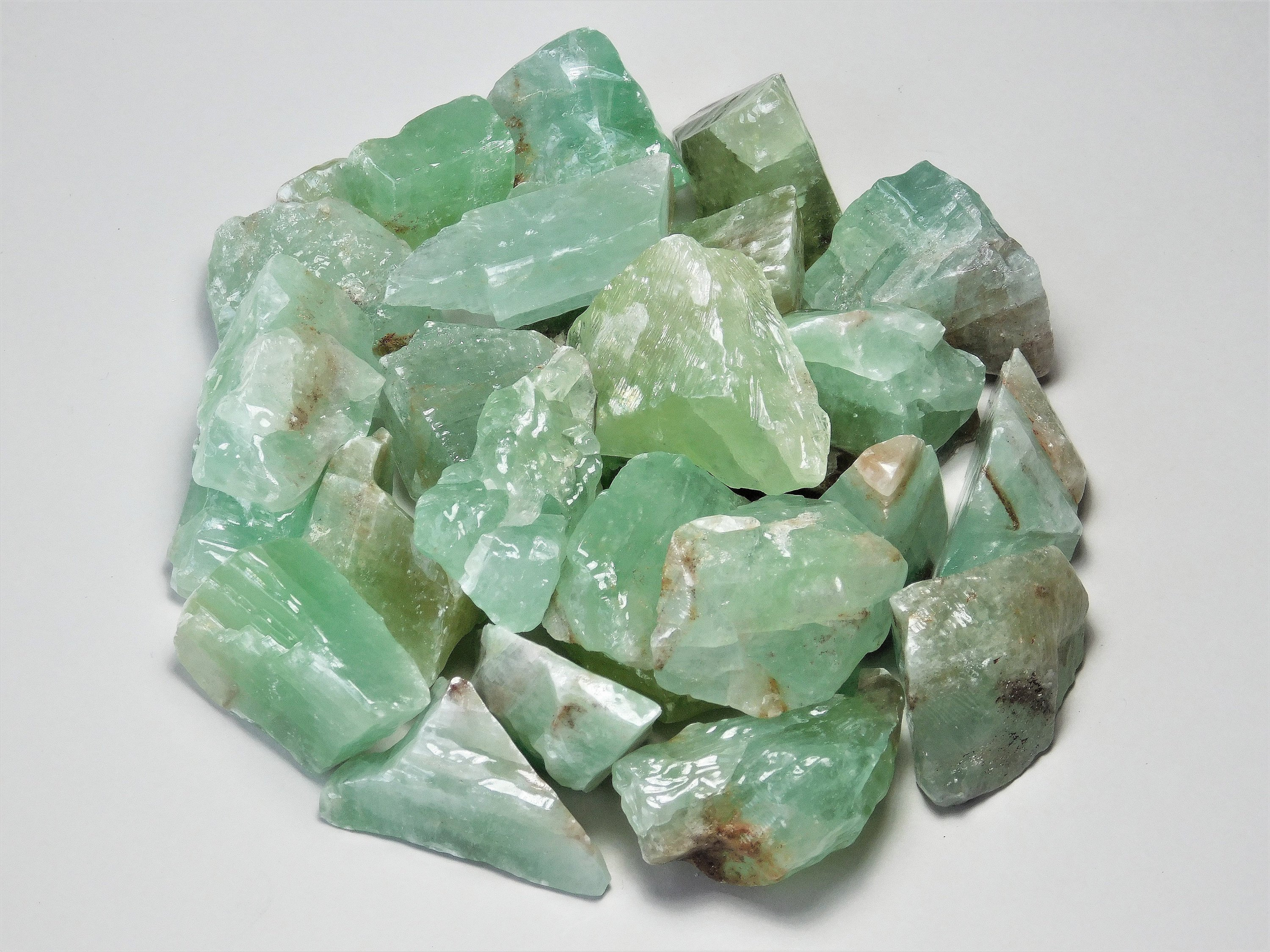 Natural Beautiful Medium- XXLarge Green Calcite Rough Stones -High Grade