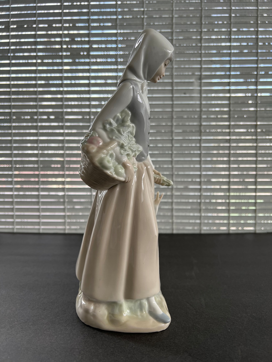 Vintage Lladro Figurine Farm Girl Harvest Basket White - Etsy