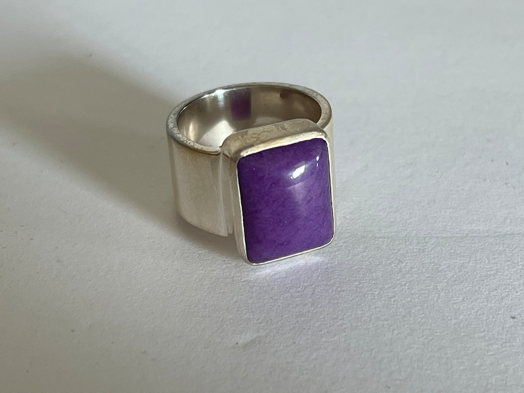 Janice Girardi Sterling Silver Ring, Lavender Jade Ring, Unisex Ring ...