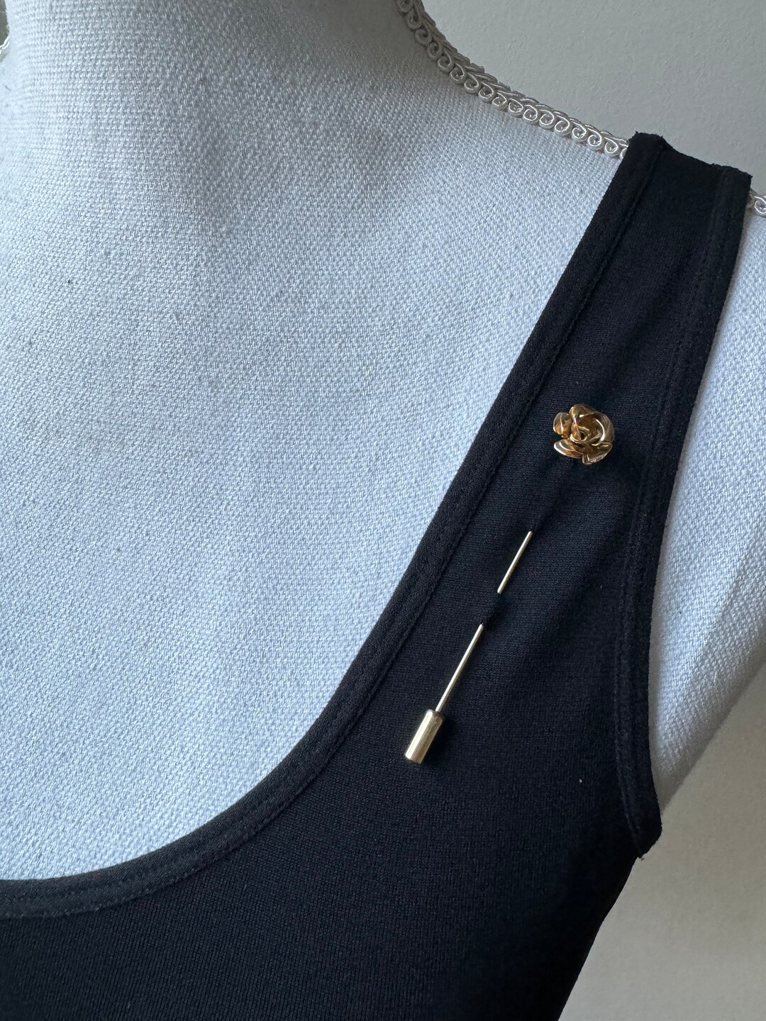 Estate Gold Tone Scarf Pin - Etsy