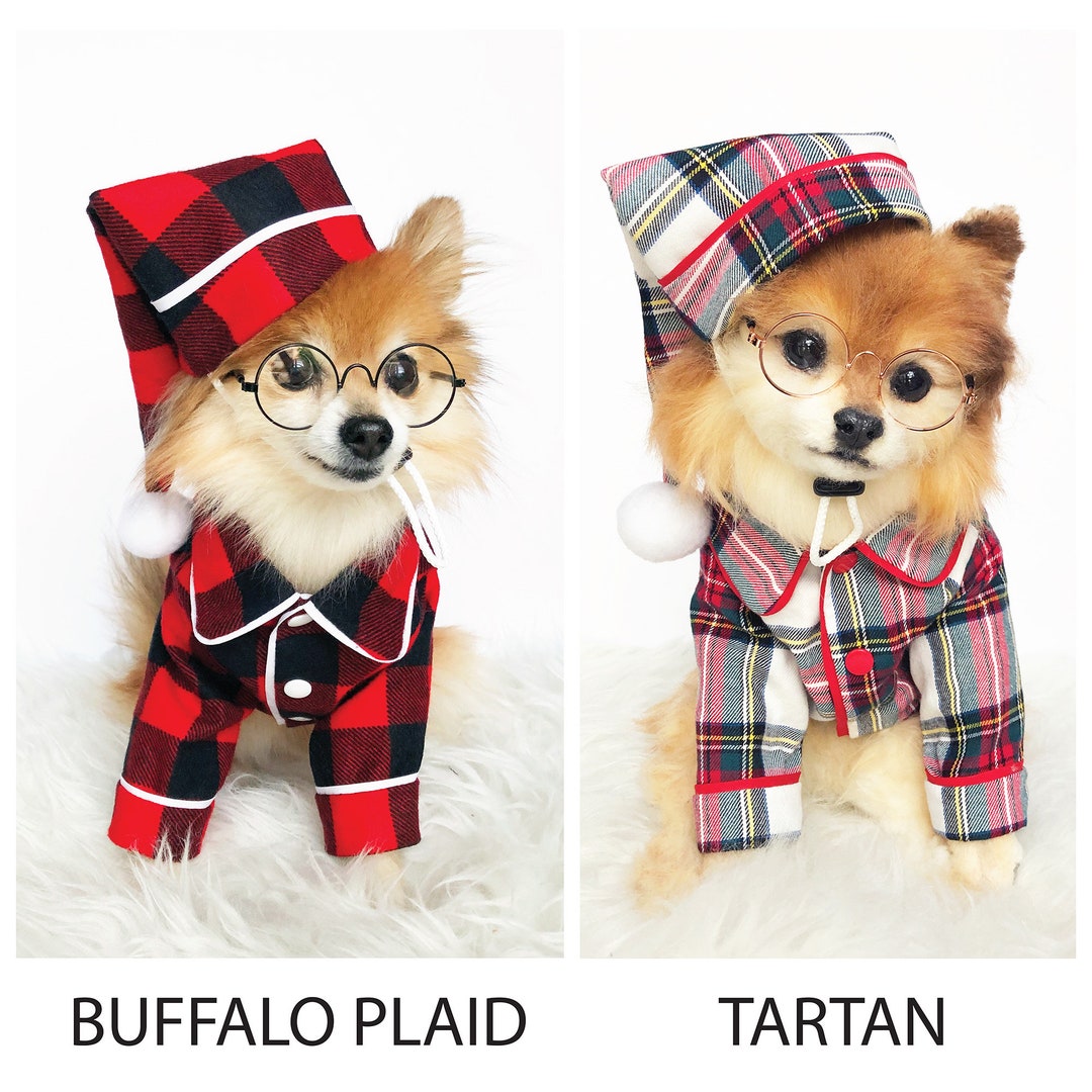Dog Buffalo Plaid Pjs, Tartan Pajamas, Puppy Shirts, Puppy Pjs Shirt ...